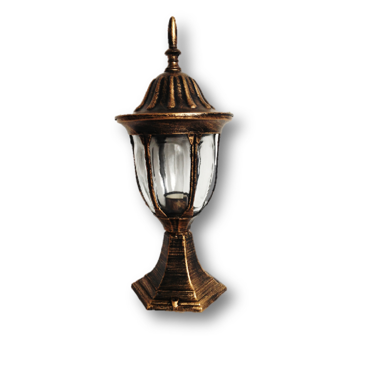 E27 Classic Outdoor Weatherproof Stand Gate / Wall Lamp AB Colour ...