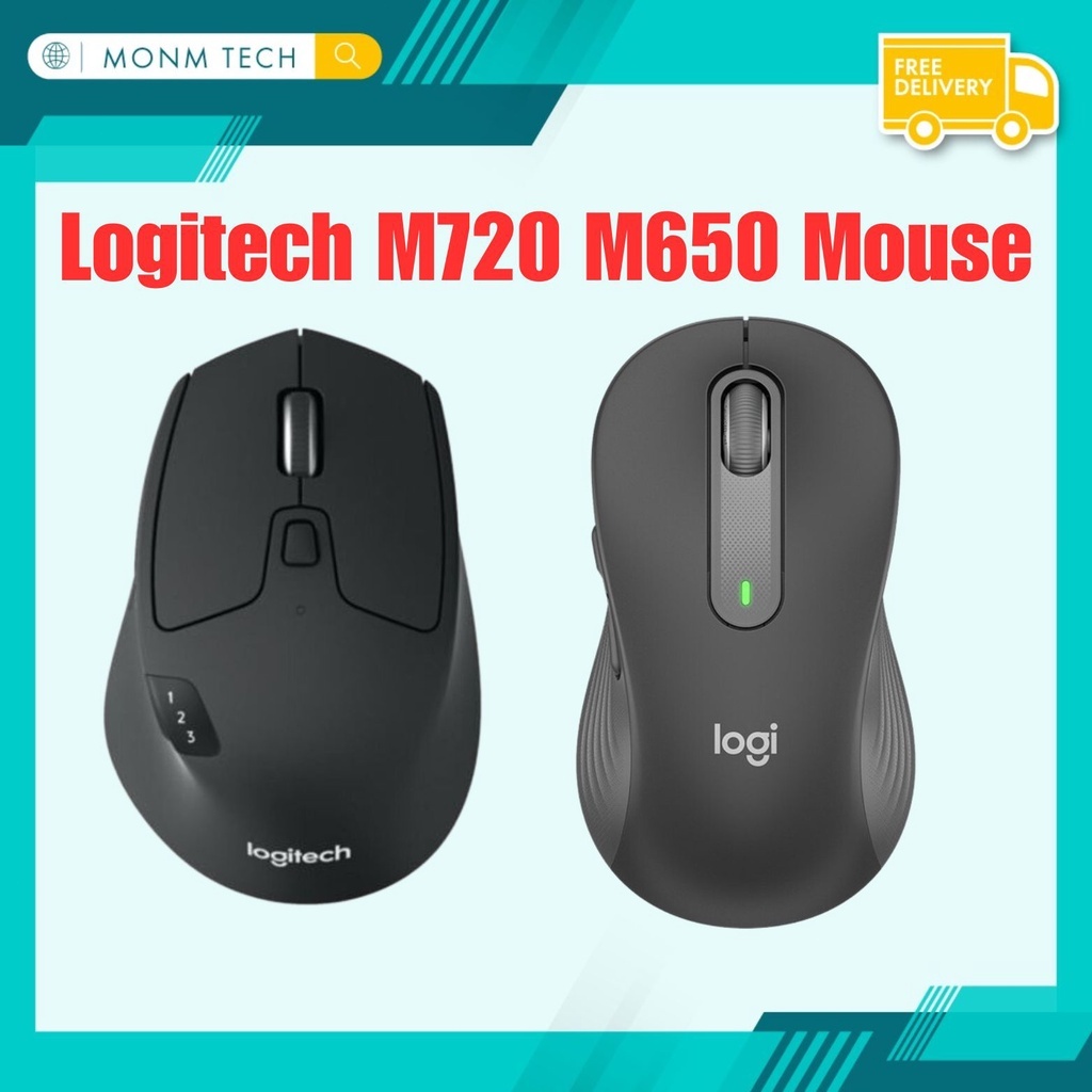 Logitech M720 /M 650 Wireless Mouse Hyper Fast Scrolling Soft Rubber ...