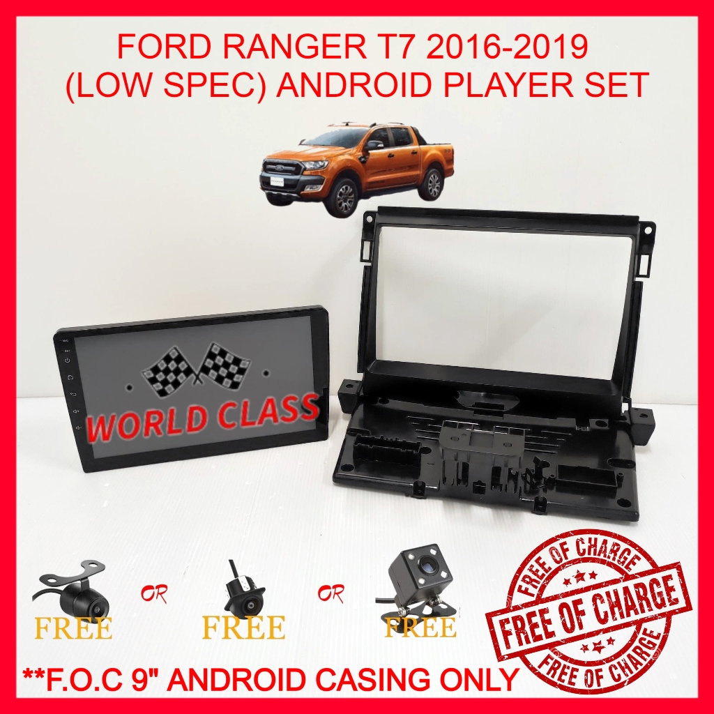 FORD RANGER T7 2016-2019 (LOW SPEC) 9" ANDROID PLAYER 2.5D FULL HD IPS ...