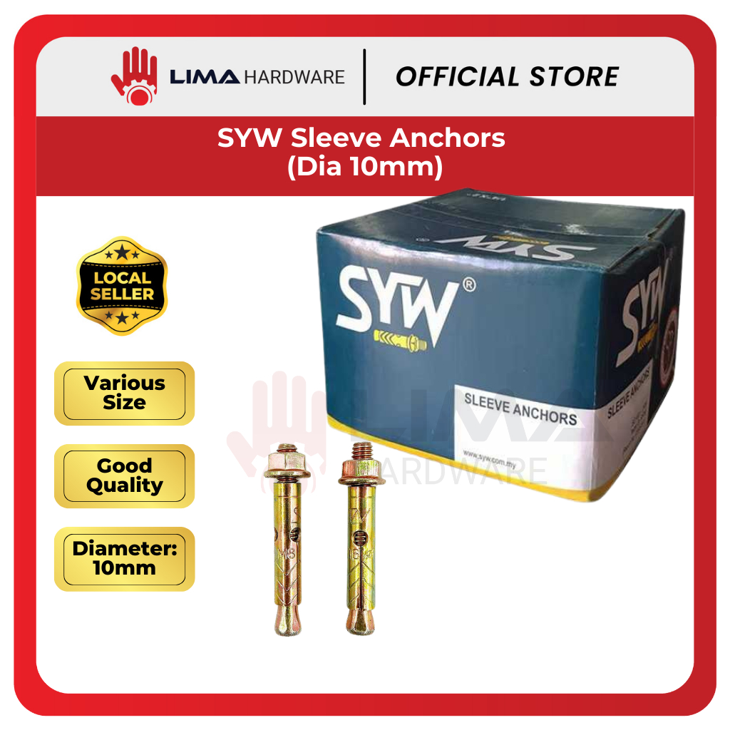 SYW Sleeve Anchors, Sauh Lengan, Penambat Pada Permukaan Konkrit 套筒锚 5 ...