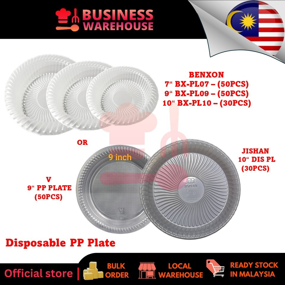 BENXON 7” BX-PL07 / 9” BX-PL09 / 10” BX-PL10 DISPOSABLE PP PLATE ...
