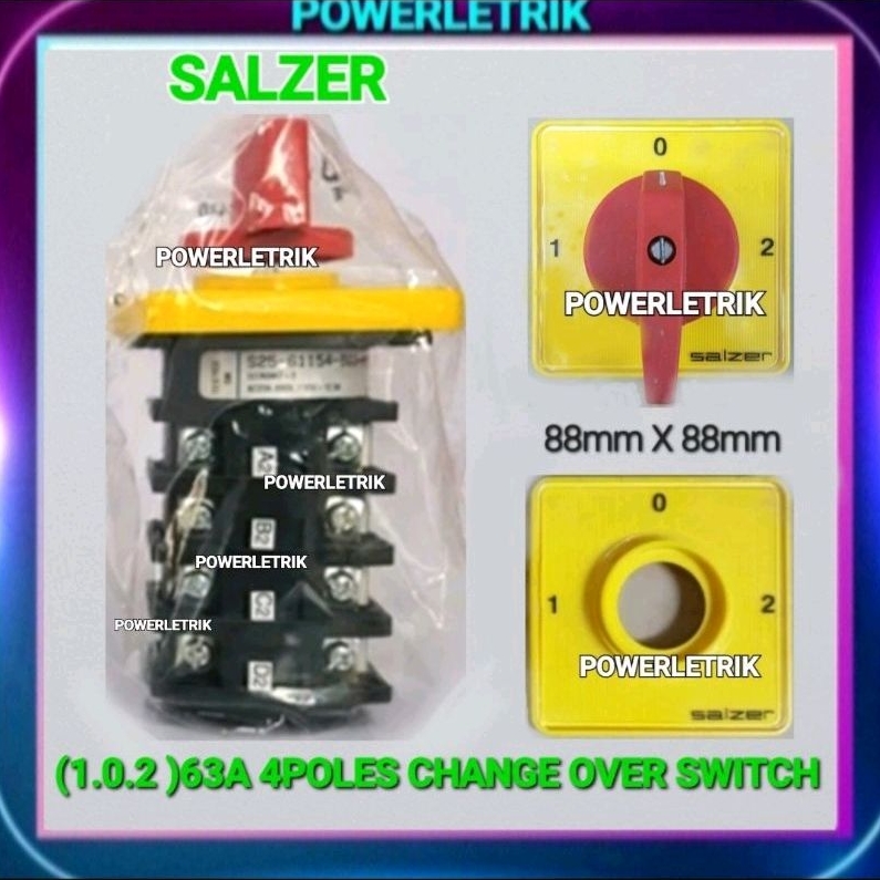 *READY STOCK* SALZER 63A 1.0.2 4 POLES SELECTOR CHANGE OVER SWITCH (3 ...