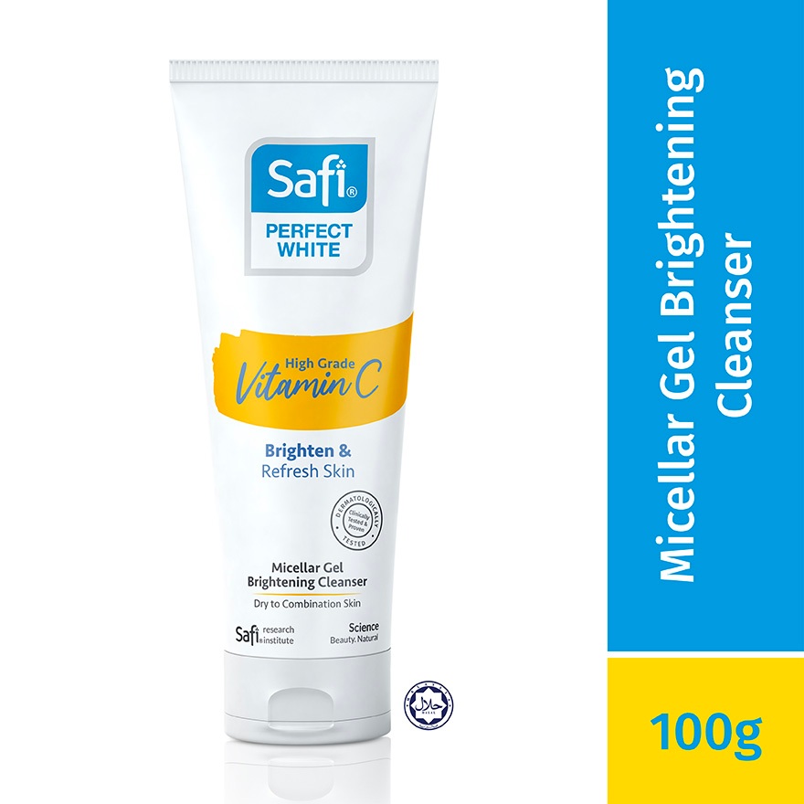 SAFI Perfect White Micellar Gel Brightening Cleanser 100g | High Grade Vitamin C | Brightening ...