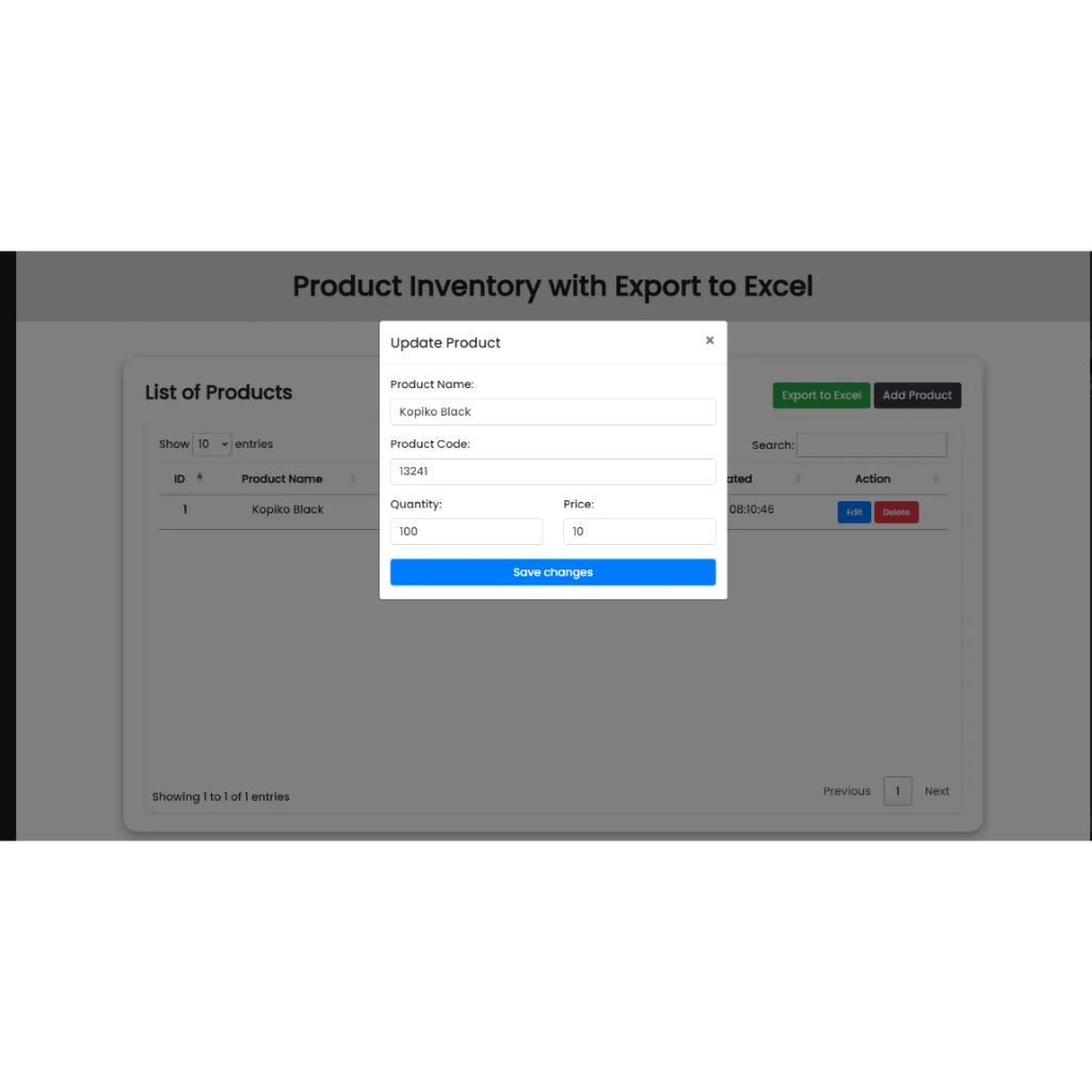 Product Inventory with Export to Excel Management System | Shopee Malaysia