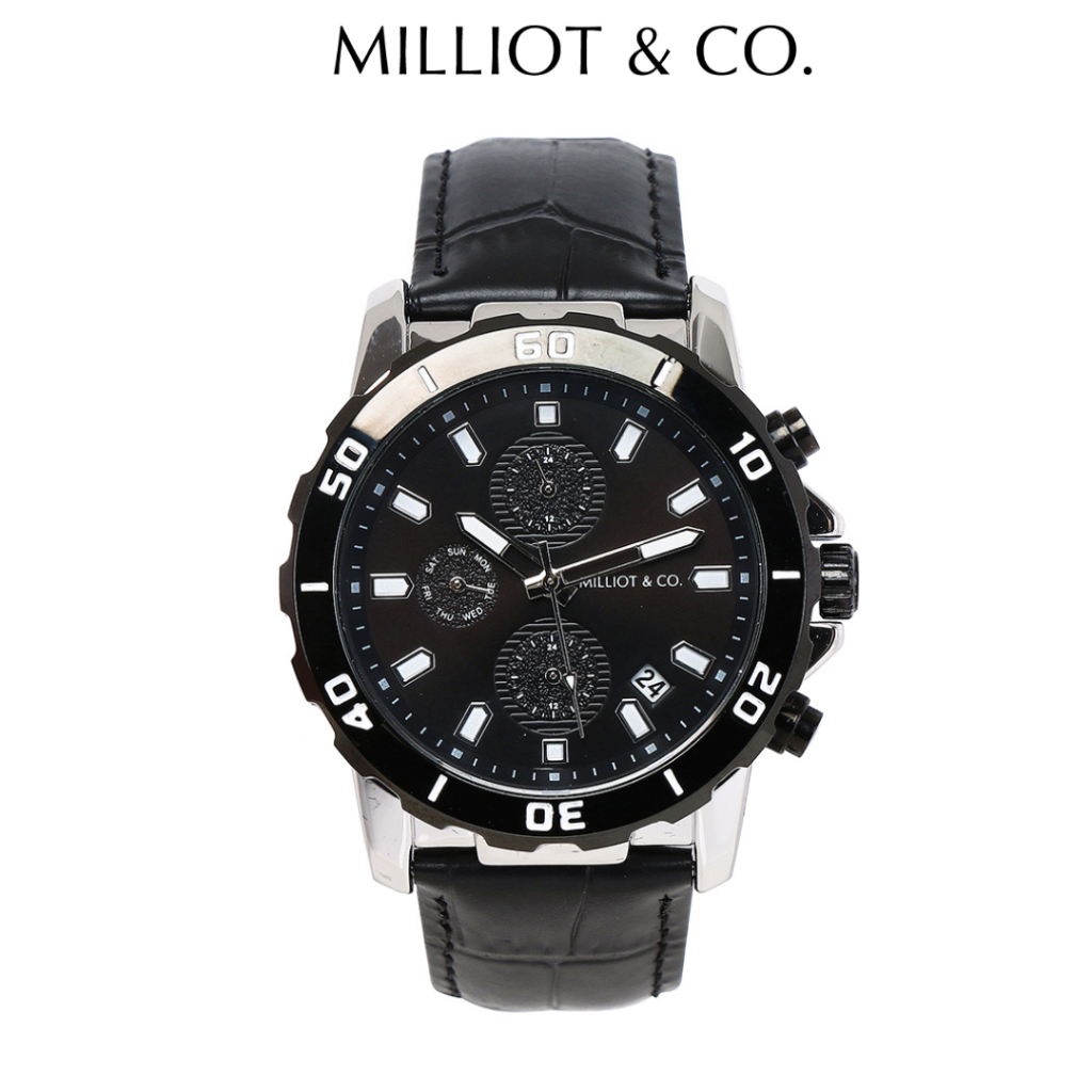 Milliot & Co Antonio Rose Gold Leather Watch | Shopee Malaysia