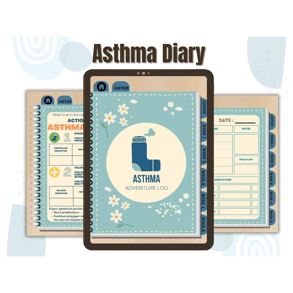 Digital Asthma Adventure Log Diary Journal Tracker Action Plan | Shopee Malaysia