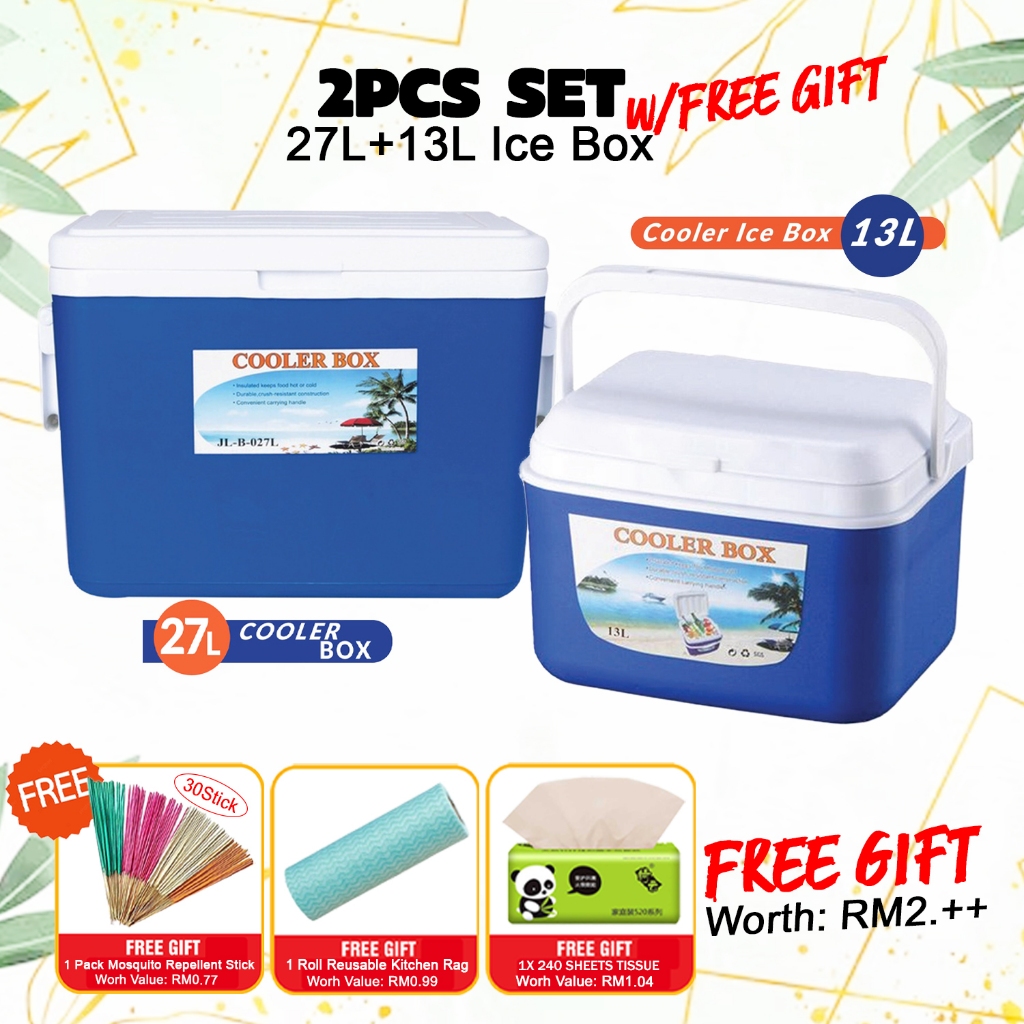 27L 45L Big Cooler Ice Box Heavy Duty Storage Portable Cold Box Icebox ...