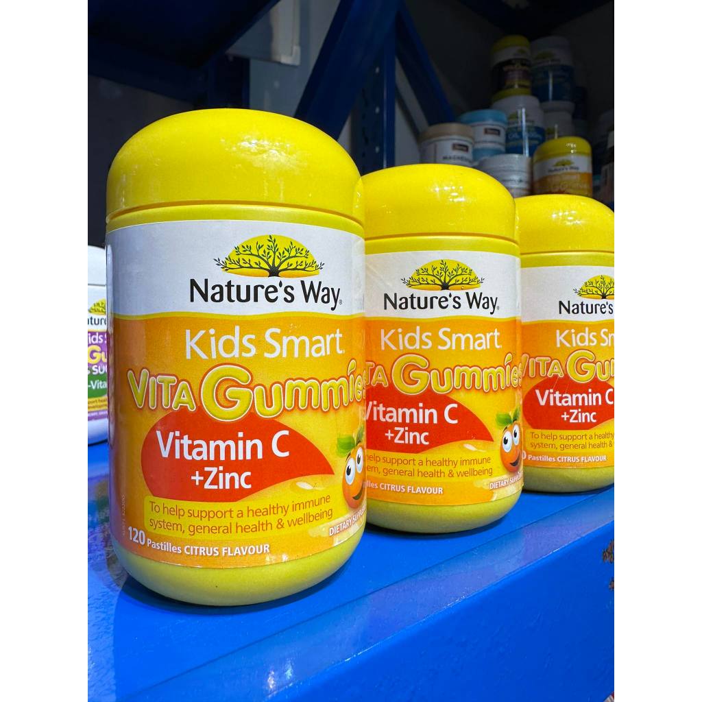 Nature's Way Kids Smart Vita Gummies Vitamin C + ZINC 120 Gummies (EXP ...