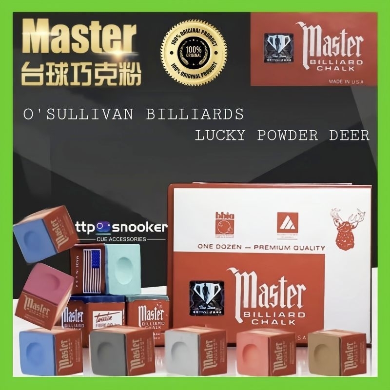 Original various colors MASTER snooker chalk by tweeten 🇺🇸 usa | Shopee ...
