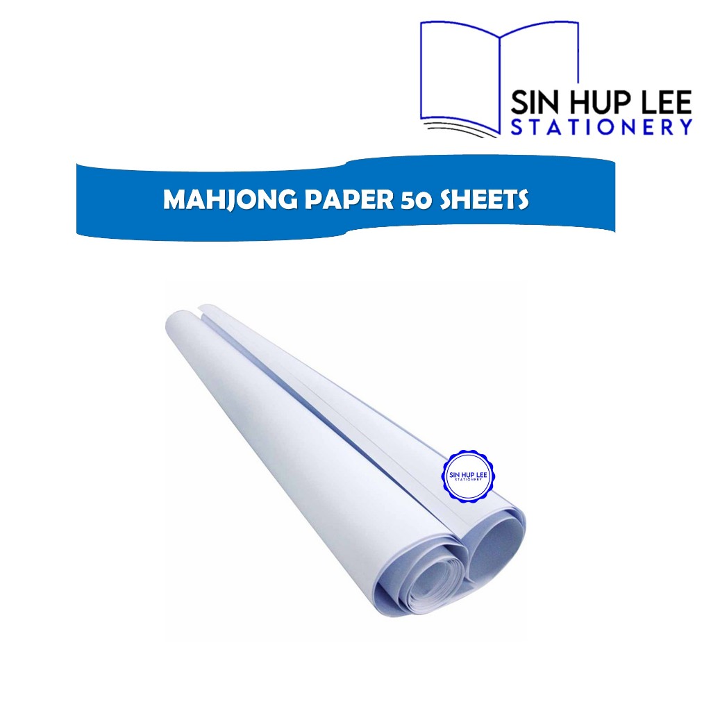 Mahjong Paper 31" X 31 " 50 Gsm 50 Sheets / Kertas Mahjong / 麻将纸白纸 ...