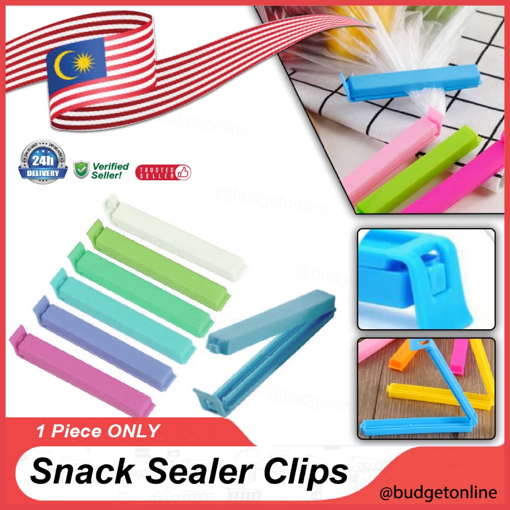 1PC ONLY Reusable Plastic Food Sealing Clips Snack Bags Clamp - Keep ...