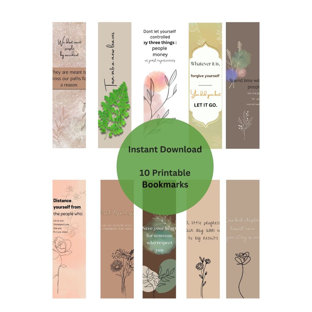 Printable Bookmarks each in Individual Sheet | Shopee Malaysia