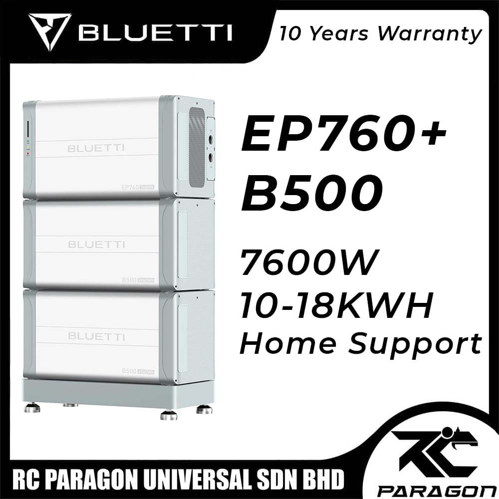 BLUETTI EP760 + 2/B500 Home Battery Backup | 7,600W 9,920Wh | Shopee Malaysia