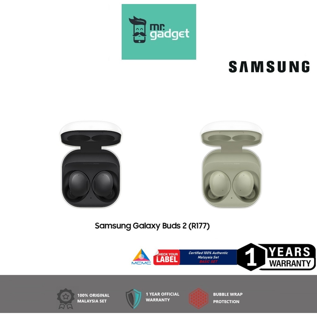 Samsung Galaxy Buds2 R177 Noise-Canceling Wireless Earbud Headphones ...