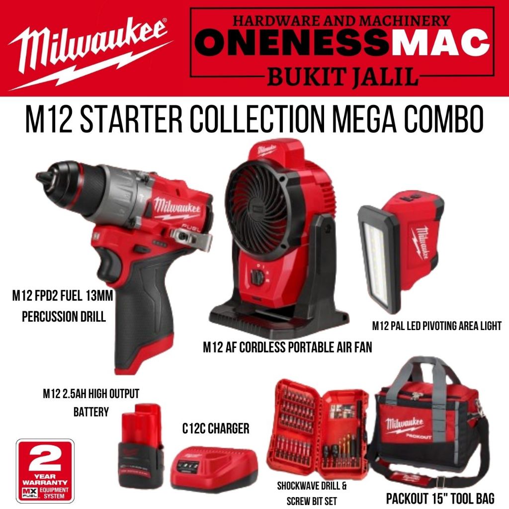 Milwaukee M12 Starter Collection Mega Combo / BEST DEAL / FREE ...