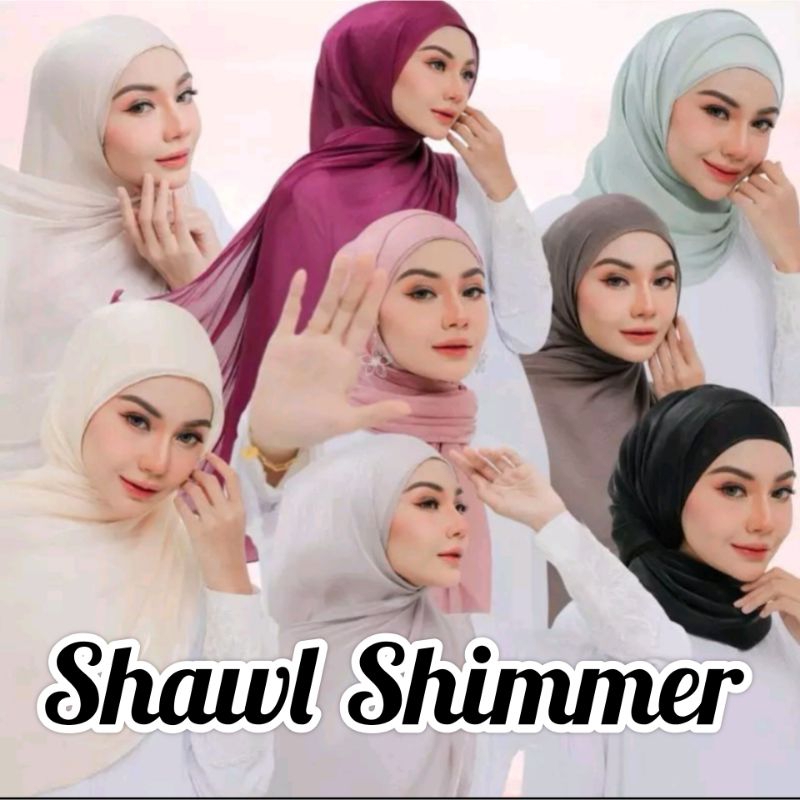 🔥🔥READY STOCK🔥🔥Shawl Shimmer Silk Viral High Quality - WHOLESALE Shawl Shimmer- Shawl GLOSSY ...