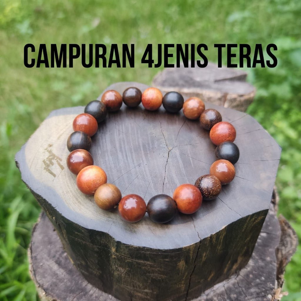 Gelang Teras Kayu Gemunggal/Kemuning Hitam/Raja kayu/Kokka/Bracelet ...
