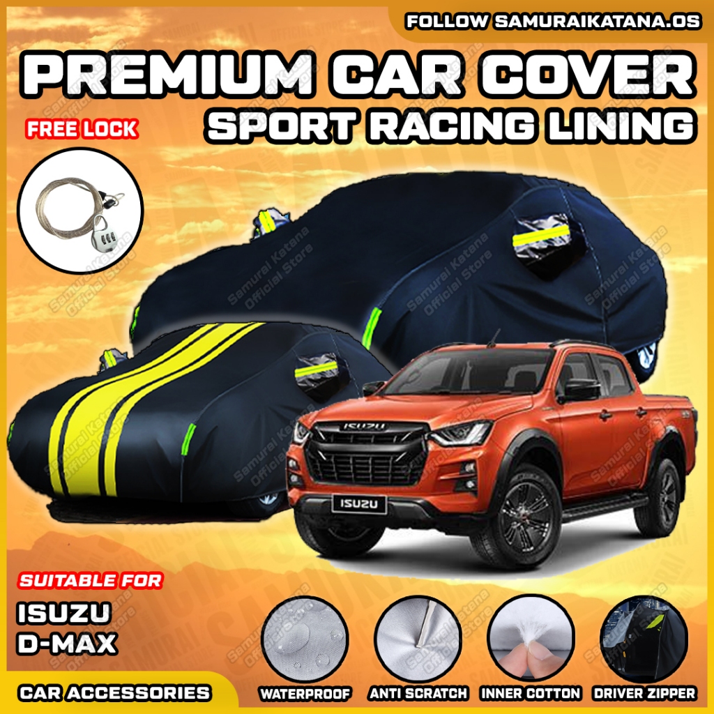 👍 For Isuzu D-Max Dmax Black Water Resistant Car Cover Outdoor ...