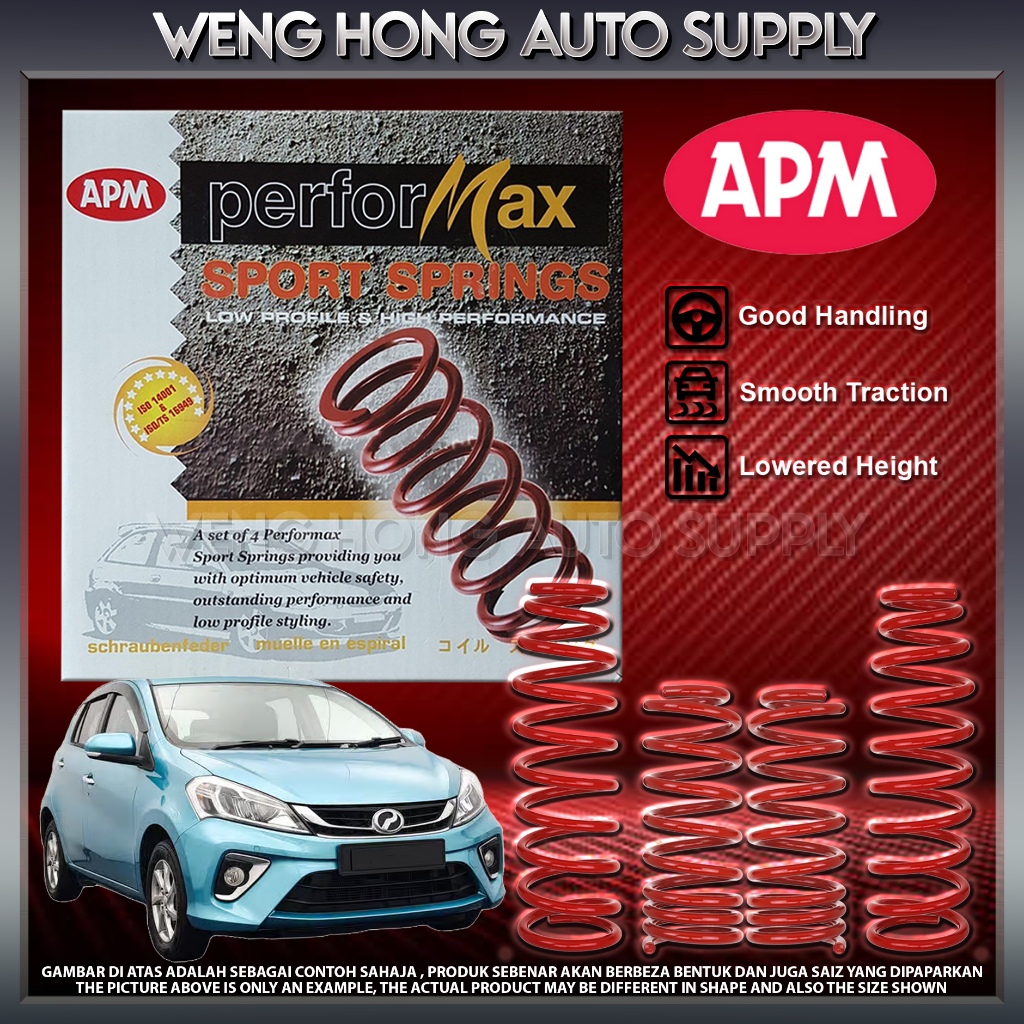 [ APM ] Perodua Myvi D20N M800 Lowered Spring , Sport Spring Performax ...
