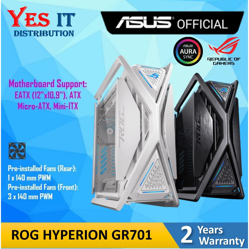 Asus ROG HYPERION GR701 (Black / White) E-ATX / ROG Z11 Mini-ITX ...