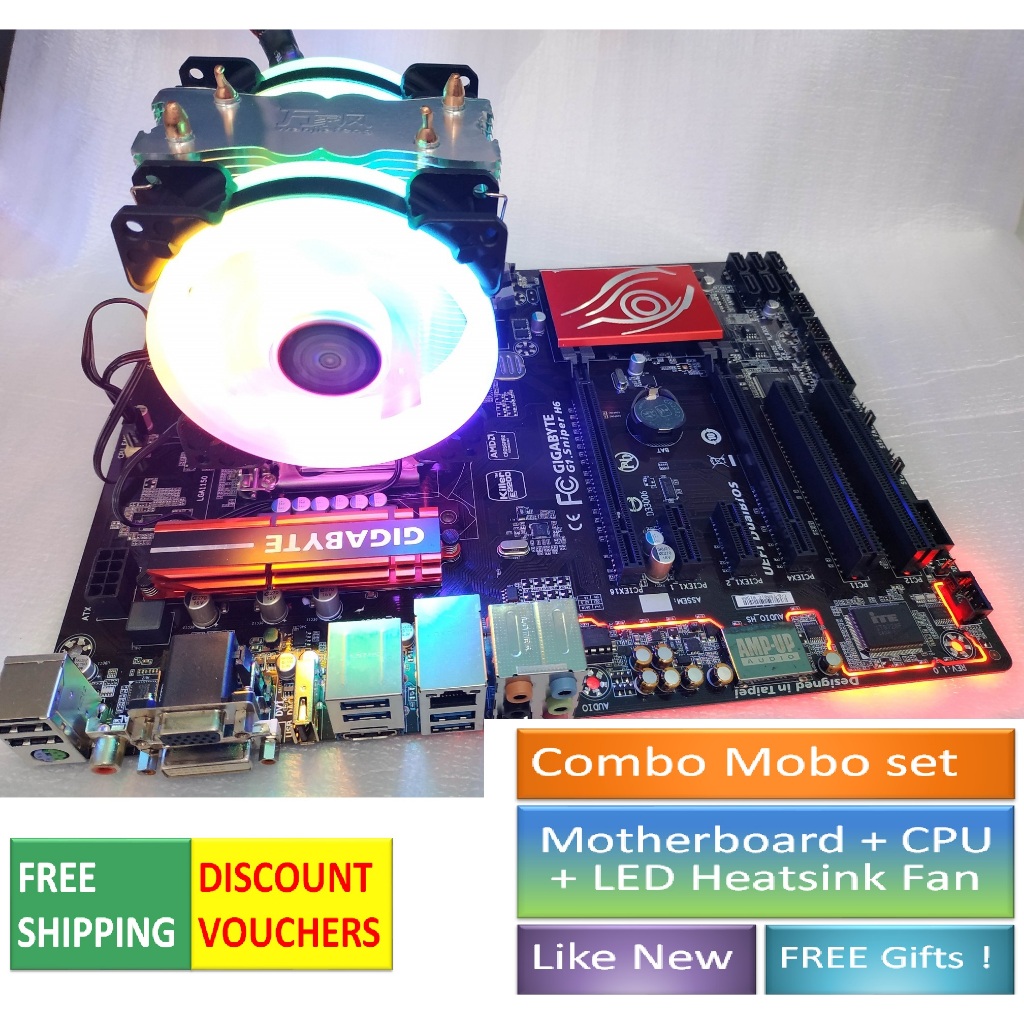 (Like New!!) (Free RAM !!) Gaming Combo AMD INTEL 8-Core 6-Core CPU + Intel/AMD Motherboard ...