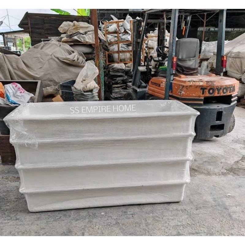 NEX 5 x2x3 White Fiberglass Fish Tank Fiber Water Pond Aquarium Heavy ...