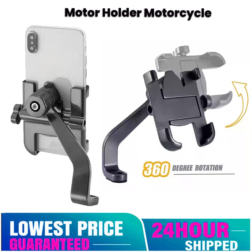 Fon Holder Motor Holder Motorcycle Metal Aluminum Alloy with 360 Degree ...