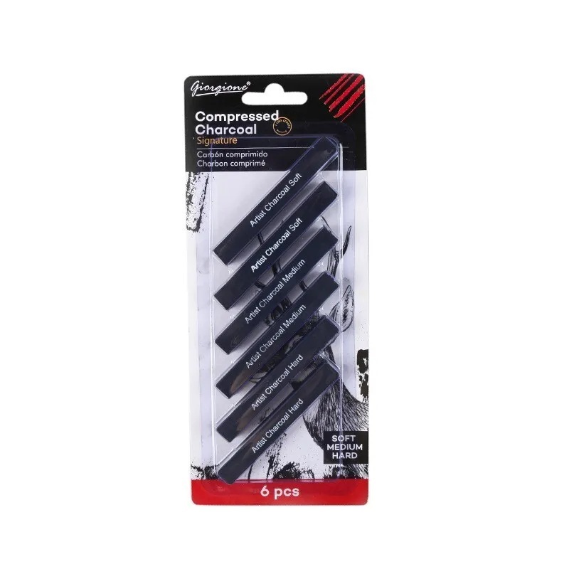 Giorgione Compressed Charcoal Pencil Set Carbon Rod Sketch 6pcs ...