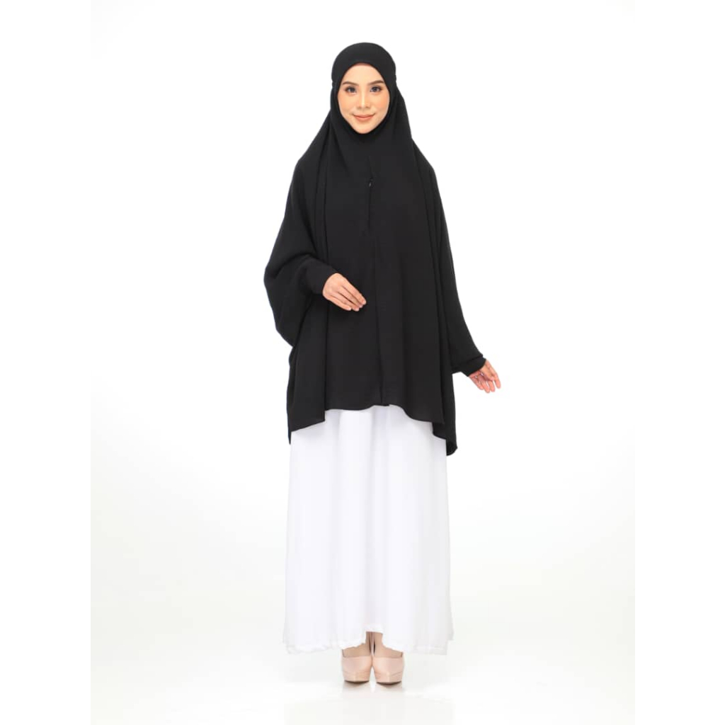 💥HOT SALE💥 Mini Telekung Cotton Hitam & Putih Warna Umrah Haji Poket ...