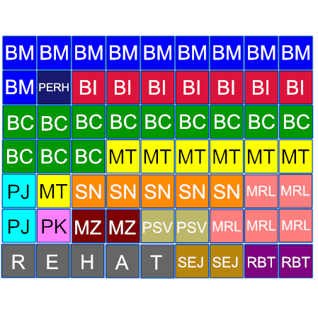 SJKC STICKER JADUAL WAKTU SEKOLAH RENDAH SJKC UNTUK GURU (BESAR 3cmx3cm ...