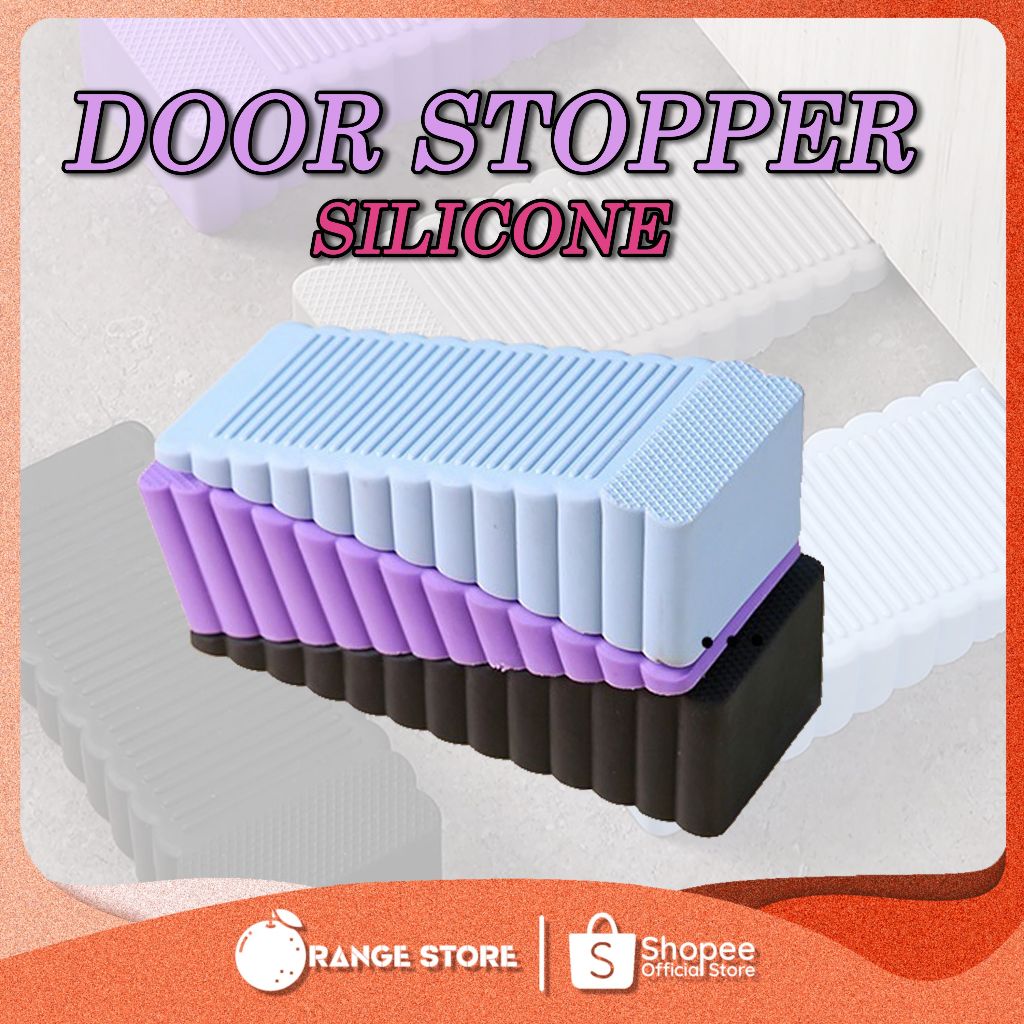 (Random Colour) Door Wedge Stopper Anti Collision Safety Rubber DoorStoppers Getah Stop Pintu ...