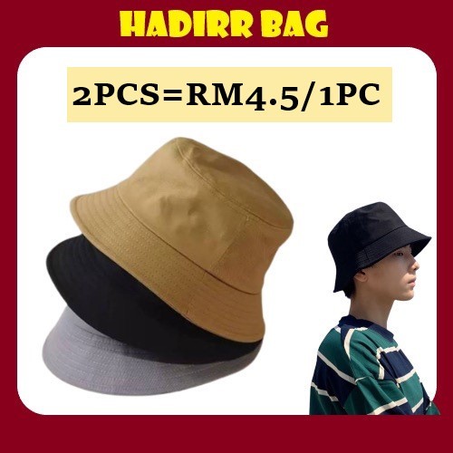 Bucket Hat Unisex Women Men / Fisherman Hat/ Topi Perempuan Lelaki ...