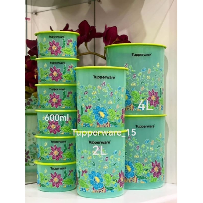🔥New🔥 Tupperware Batik One Touch Collection(6)600ml/(2)2L(2)4.3L | Shopee Malaysia