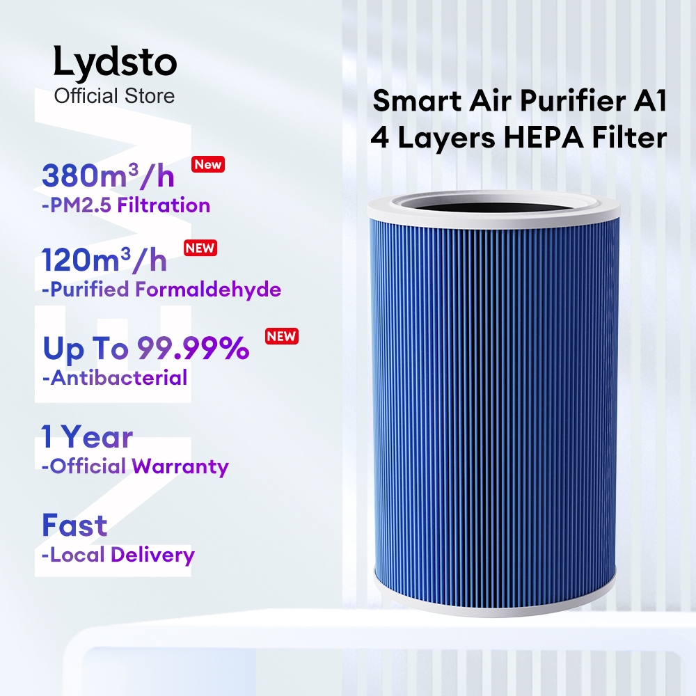 Lydsto A1 4 Layers HIPA Filter Smart Air Purifier Filter Element 99.99% ...