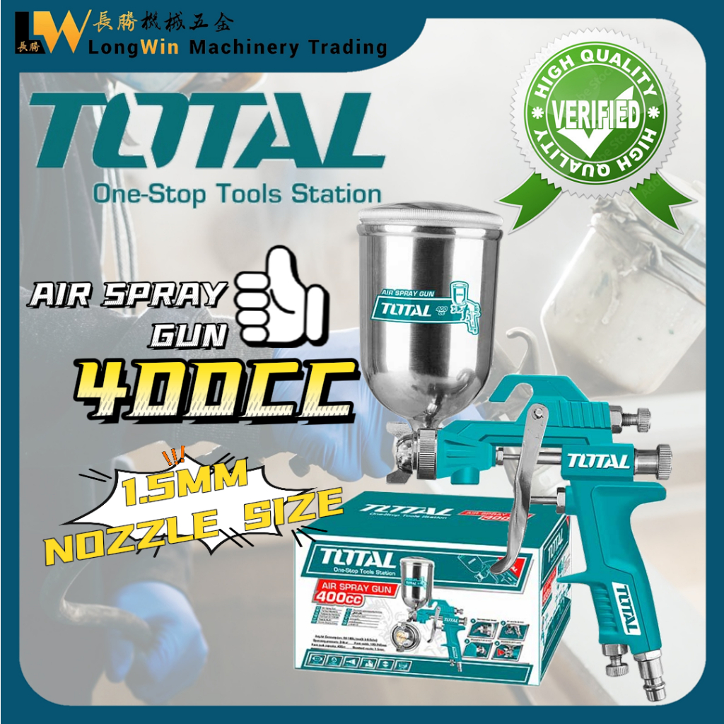 TOTAL TAT10402 Air Sprayer Gun 400CC Paint Sprayer 4 Bar | Shopee Malaysia