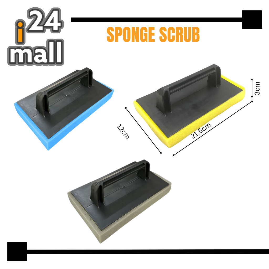 Sponge Scrub Yellow / Cement Trowel With Handle For Plaster Cement Span ...