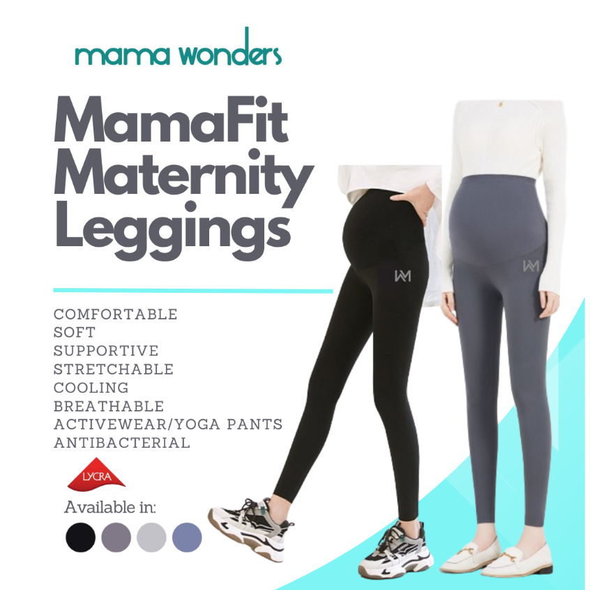 Mama Wonders Singapore | MamaFit Maternity Leggings / Yoga Pants LYCRA ...