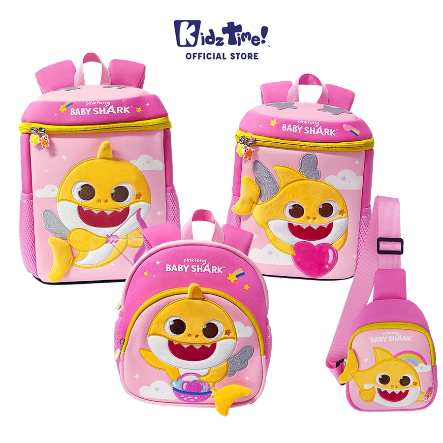 Kidztime Kids Children Baby Shark Design Barrel Backpack Preschool ...