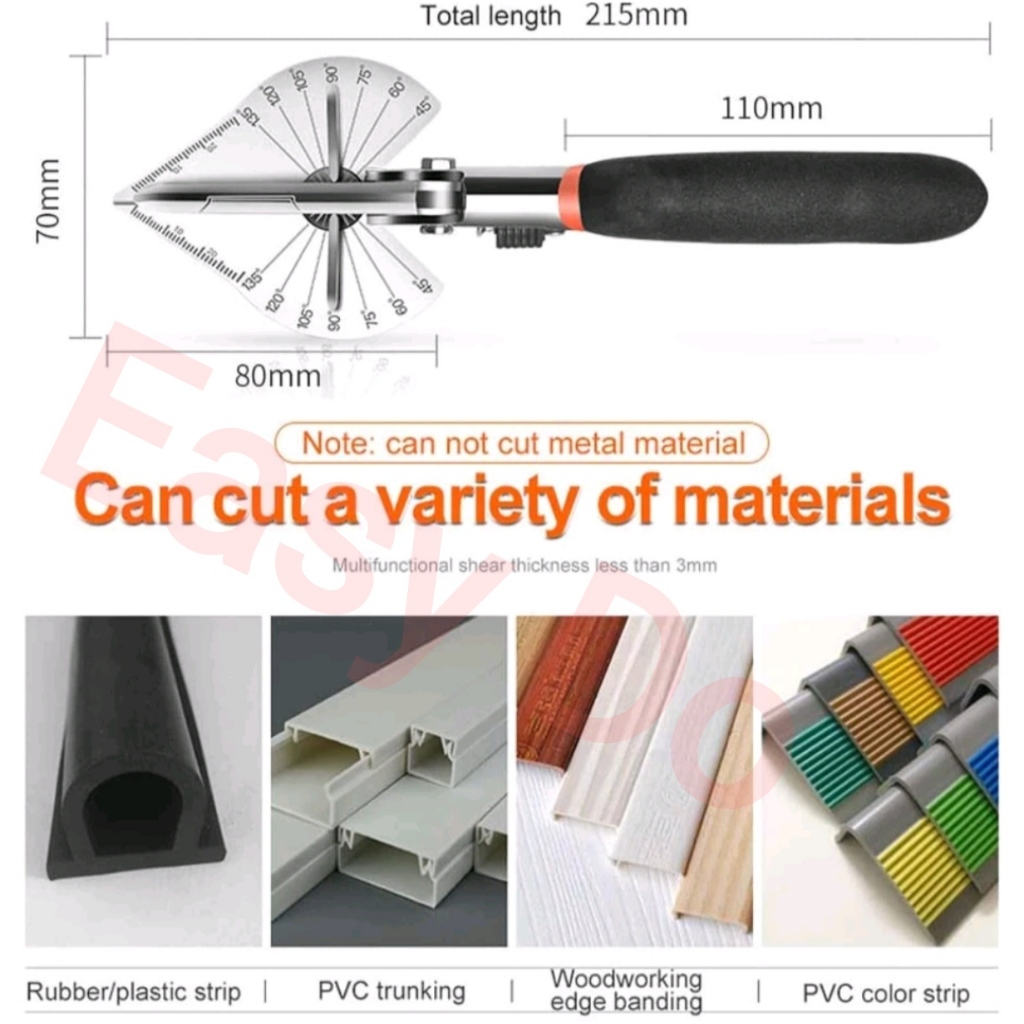 45-135 Degree Multi Angle Miter Shear Cutter Adjustable Scissors with ...