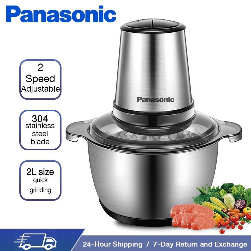 Panasonic Meat Grinder Chopper Blender Food Processor 2L 550W Multifunction Stainless Steel 絞肉機 ...