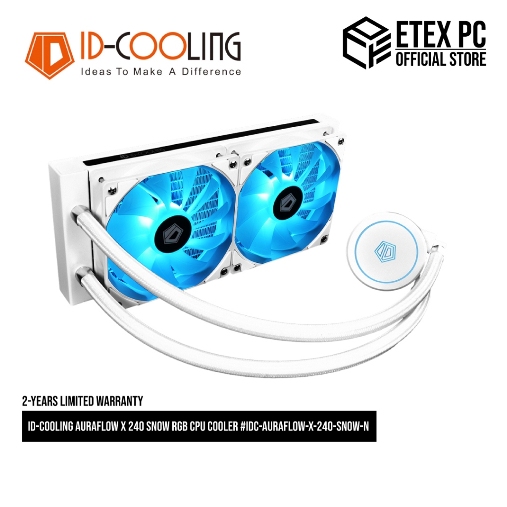 ID-COOLING Auraflow X 240 Snow RGB CPU Cooler # IDC-AURAFLOW-X-240-SNOW ...