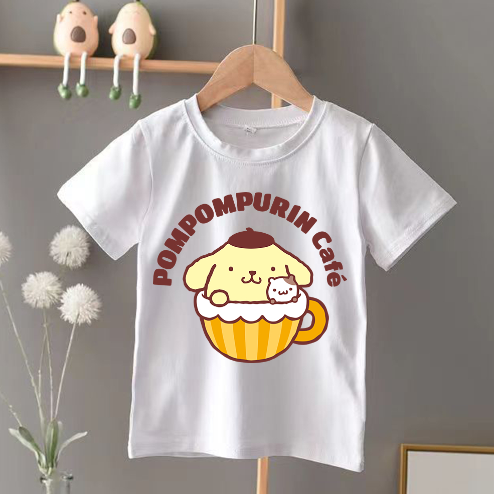 KIDS PURIN Pompompurin sanrio dog puppy t shirt boy girl kid cotton ...