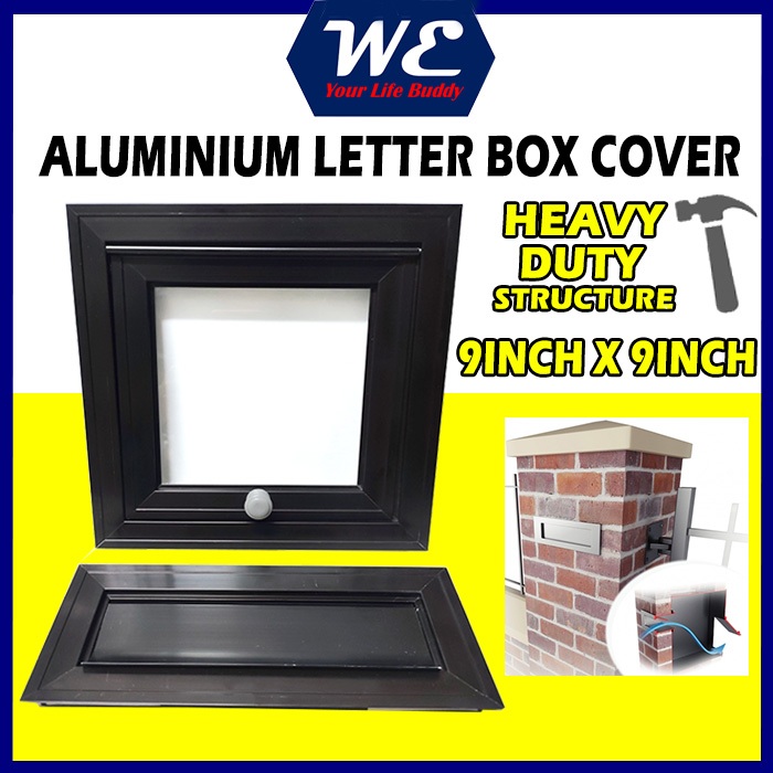 Heavy Duty 9" x 9" Full Aluminium Letter Box/ Peti Surat Aluminium /信箱 ...
