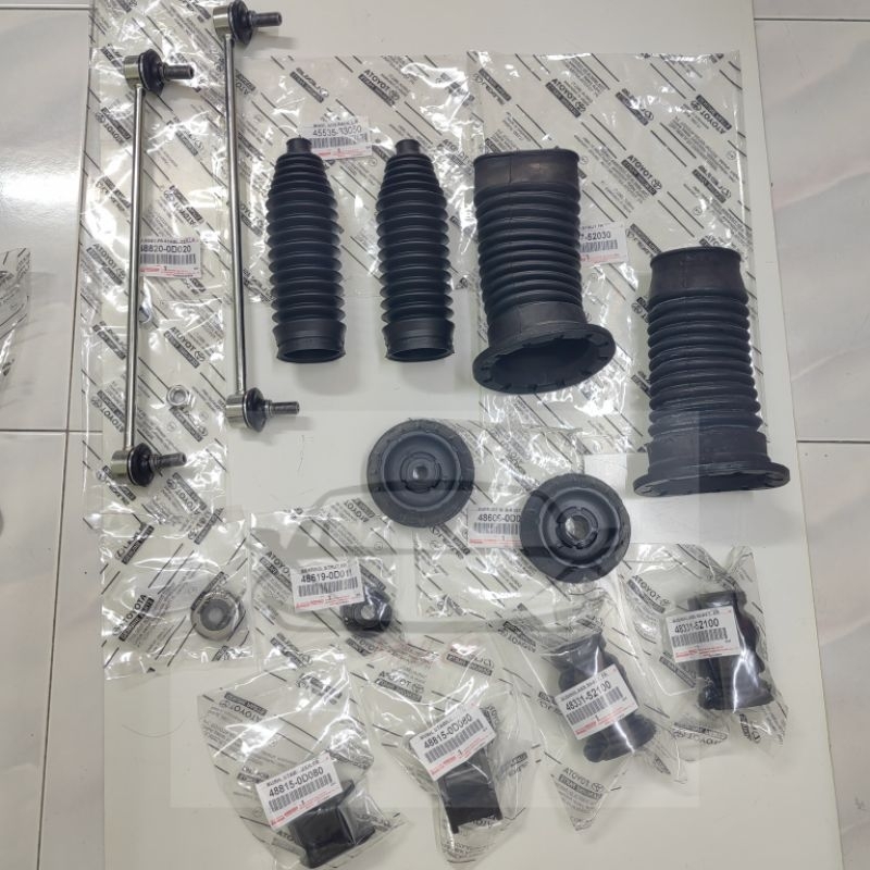 (14pcs) Toyota Vios NCP93 Dugong Stabilizer link / bar bush / abs cover / absorber shaft bush ...