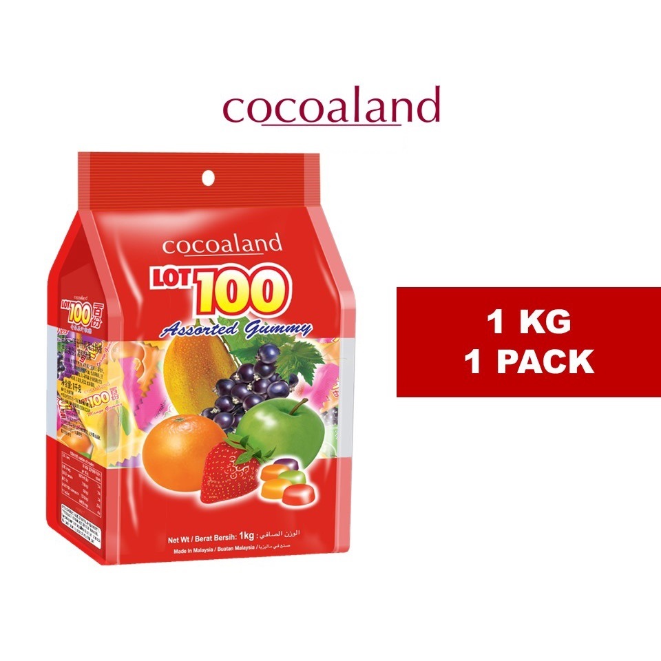 [WHOLESALE] LOT100 FRUIT FLAVORED GUMMY 980G (ASSORTED / MANGO) COCOALAND F&N LOT 100 SOFT CHEWY ...