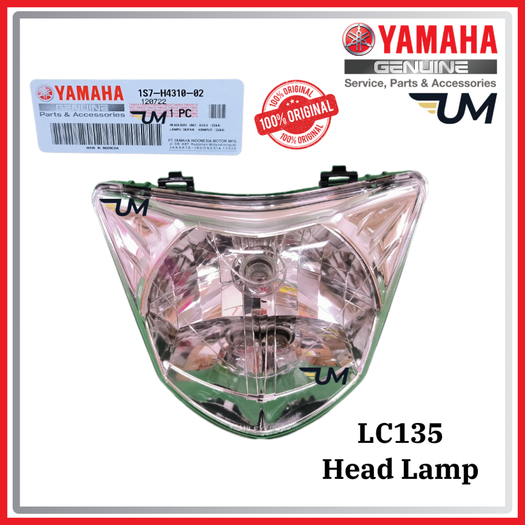 100% ORIGINAL YAMAHA LC135 V1 HEADLAMP LAMPU DEPAN 135LC HEADLIGHT HEAD LAMP LIGHT ASSY1S8 HLY ...