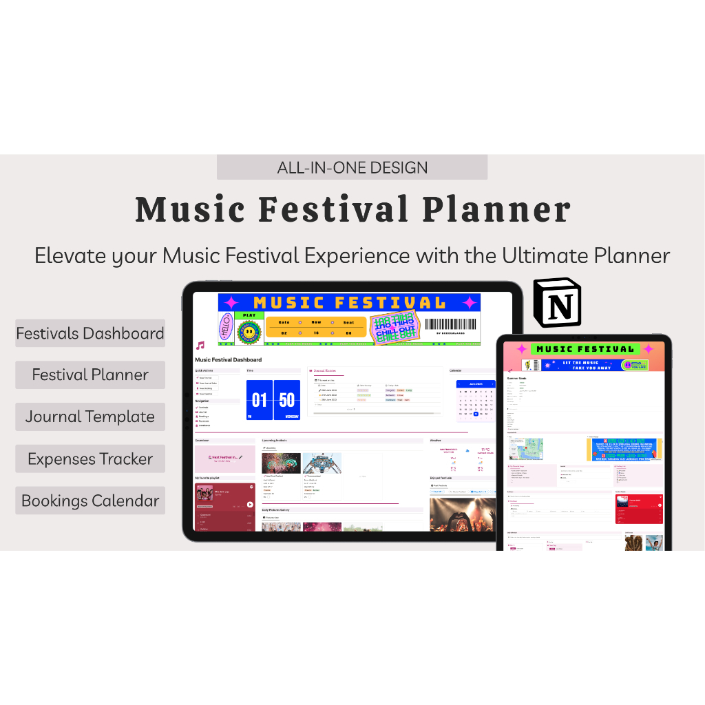 Notion Template | Music Festival Planner | Shopee Malaysia