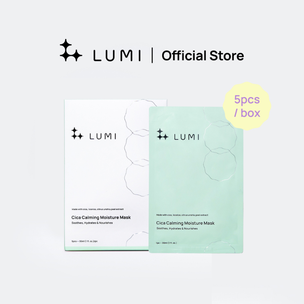 Lumi Cica Calming Moisture Mask 5 Sheetsbox Shopee Malaysia