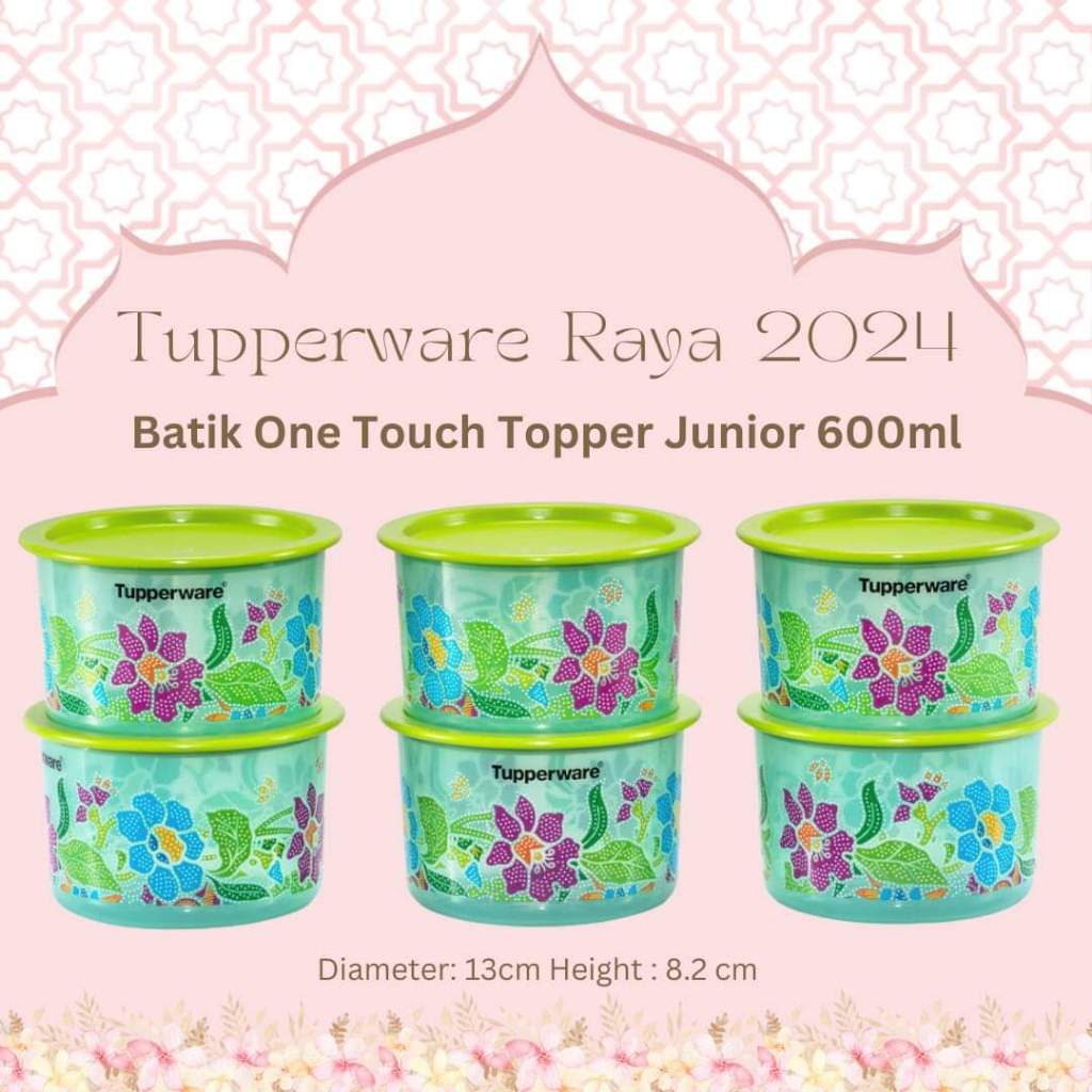 Tupperware Batik One Touch Topper Junior 600ml | Shopee Malaysia