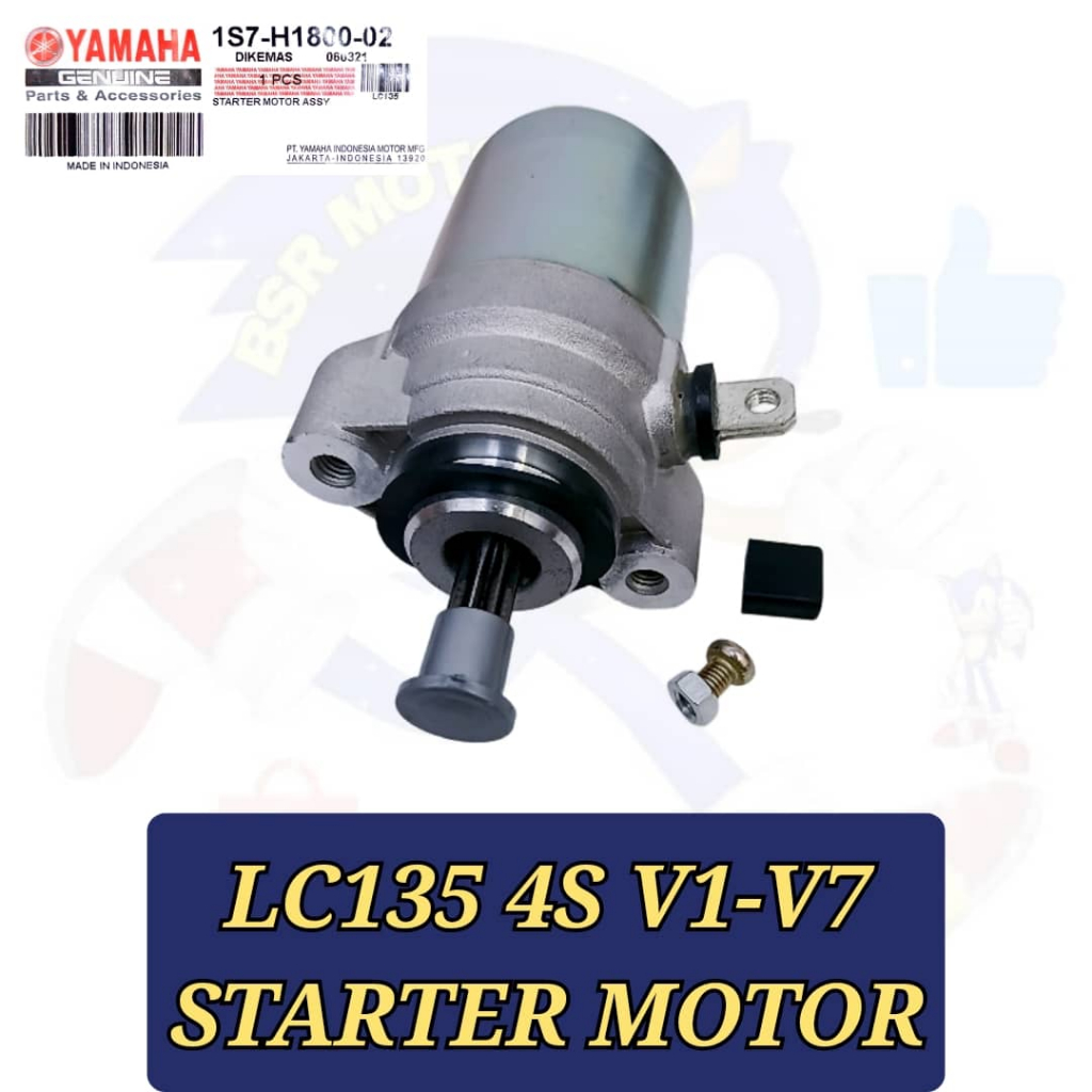 1S7 OEM YAMAHA LC135 4S V1 V2 V3 V4 V5 V6 V7 4SPEED LC-135 STARTER MOTOR STD STANDARD ASSY ...